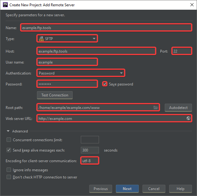 2.5.2.3.1. Настройка подключения по FTP и SFTP в PhpStorm | Хостинг Украина