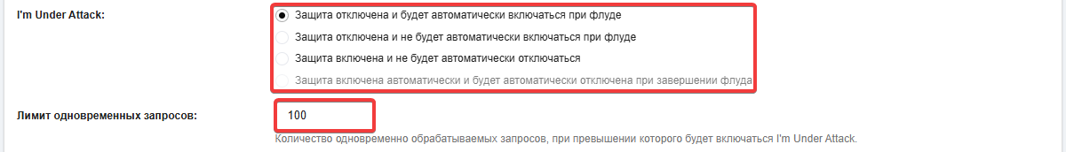 2.4.1.2.7. Защита от флуда (I'm Under Attack) | Хостинг Украина