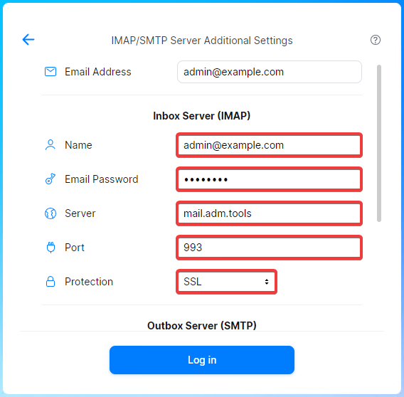 4.3.6.2. Налаштування поштового клієнта Spark (Windows) | Хостинг Україна